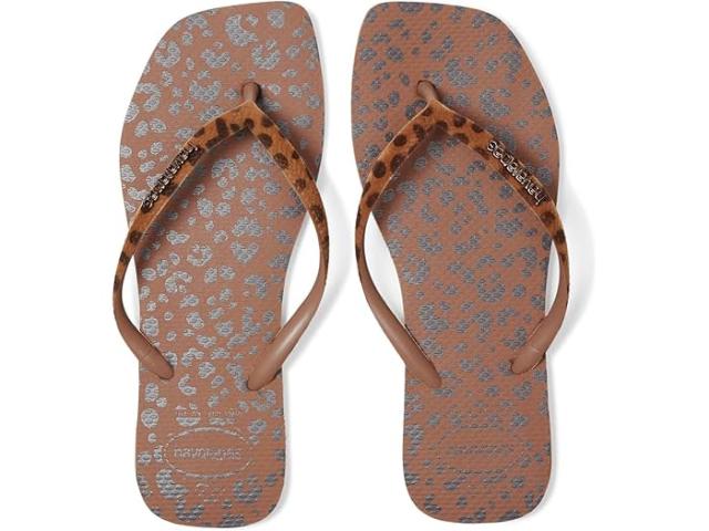 (取寄) ハワイアナス レディース スリム スクエア ベルネット サンダル Havaianas women Slim Square Velvet Sandals Rust