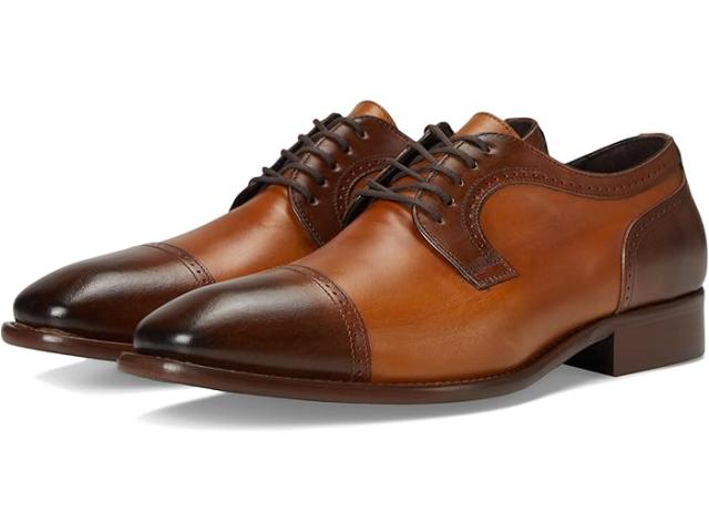 (取寄) ジョンストン&マーフィー コレクション メンズ コーマック キャップ トゥ Johnston & Murphy Collection men Cormac Cap Toe Brown/Tan Italian Calfskin