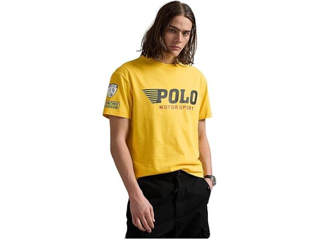 (取寄) ラルフローレン メンズ クラシック フィット ジャージ グラフィック T-シャツ Polo Ralph Lauren men Classic Fit Jersey Graphic T-Shirt Chrome Yellow