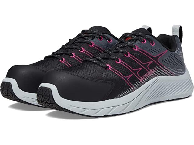 (取寄) メレル ワーク レディース モアブ フライト CF Merrell Work women Merrell Work Moab Flight CF Black/Fuchsia