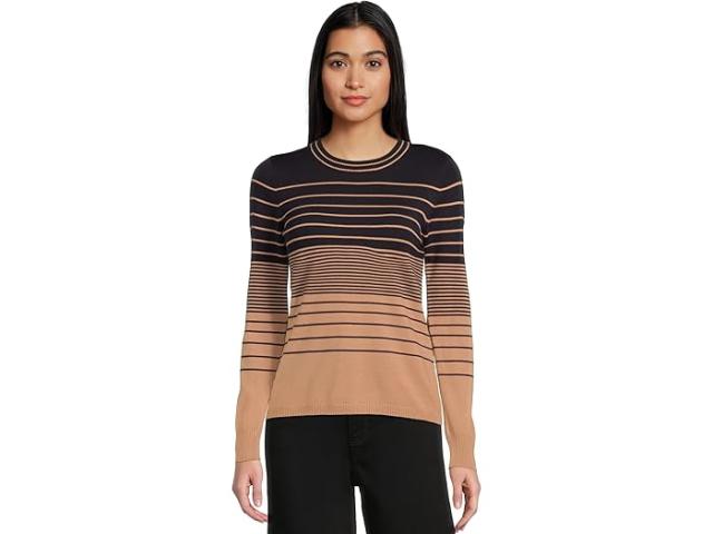 (取寄) リバプールロサンゼルス レディース ロング スリーブ クルー ネック セーター Liverpool Los Angeles women Long Sleeve Crew Neck Sweater Navy/Tan Variegated Stripe