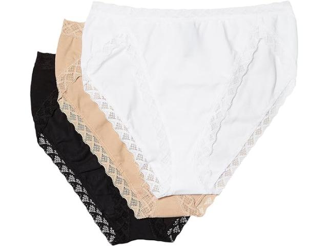 (取寄) ナトリ レディース ブリス フレンチ カット 3-パック Natori women Natori Bliss French Cut 3-Pack Black/Cafe/White