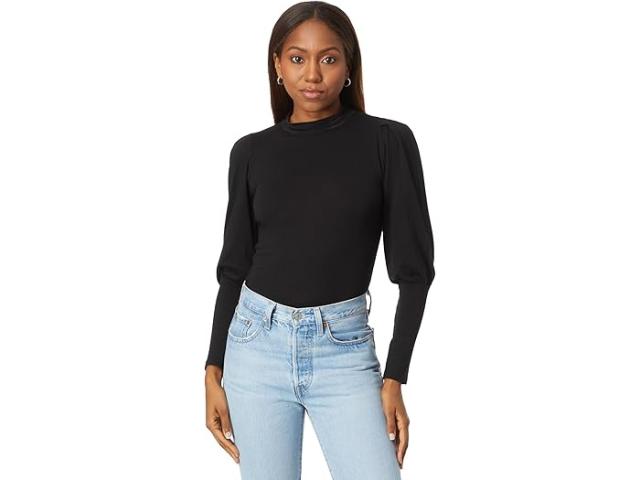 (取寄) ボビ ロサンゼルス レディース タートルネック ウィズ シャード スリーブ ディテール bobi Los Angeles women Turtleneck with Shirred Sleeve Detail Black