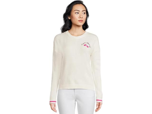 (取寄) リリー ピュリッツァー レディース ピッピー セーター Lilly Pulitzer women Pippy Sweater Coconut Love Always Embroidery