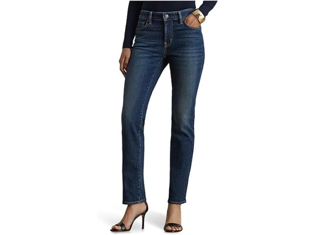(取寄) ローレン ラルフローレン レディース ミッドライズ ストレート アンクル ジーンズ Lauren Ralph Lauren women Mid-Rise Straight Ankle Jeans Marina Wash