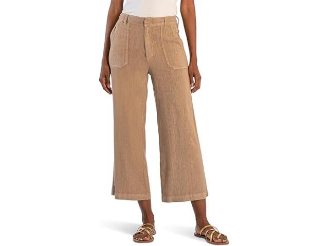 (取寄) カット フロム ザ クロス レディース レッグ パンツ W/ ポークチョップ ポケッツ KUT from the Kloth women Topaz-Wide Leg Pant W/ Porkchop Pockets Khaki