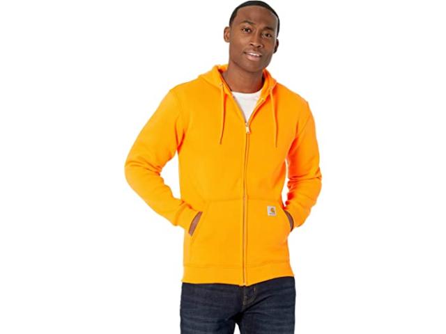 (取寄) カーハート メンズ MW フーデット ジップ フロント スウェットシャツ Carhartt men Carhartt MW Hooded Zip Front Sweatshirt Brite Orange