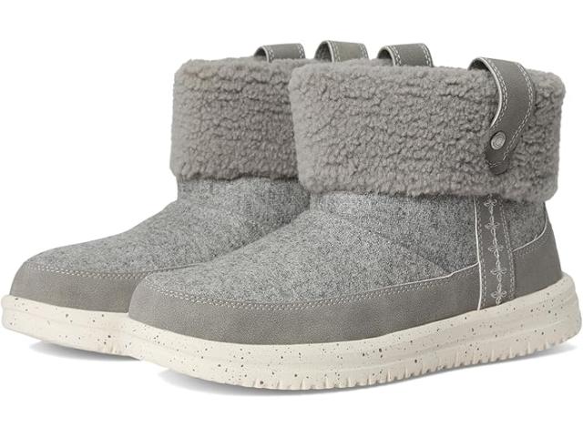 (取寄) ヘイ デュード レディース カムデン カフ ウール コージー Hey Dude women Camden Cuff Wool Cozy Grey