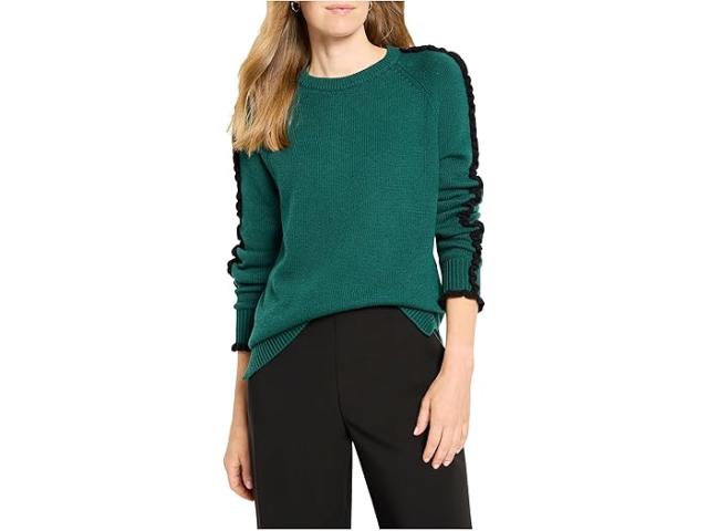 (取寄) ニックゾー レディース ラッフルド ダウン セーター NIC+ZOE women Ruffled Down Sweater Pine