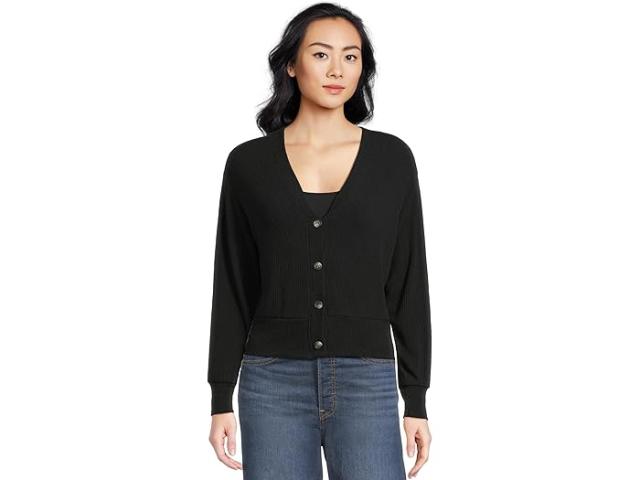 (取寄) マイケル スターズ レディース イルサ V-ネック カーディガン Michael Stars women Ilsa V-neck Cardigan Black