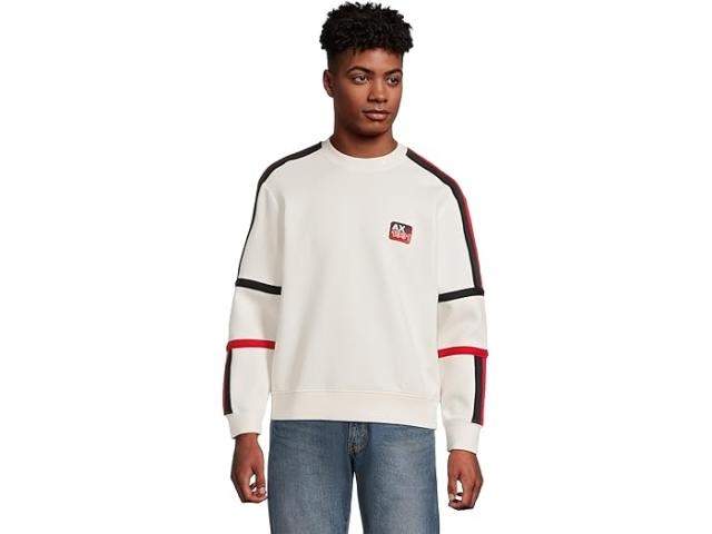 (取寄) アルマーニエクスチェンジ レディース 1991 プルオーバー スウェットシャツ Armani Exchange women 1991 Pullover Sweatshirt Off White