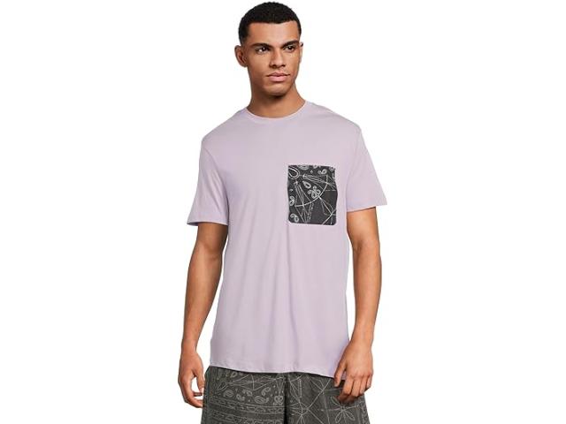 (取寄) アルマーニエクスチェンジ メンズ ロゴ ポケット ティー Armani Exchange men Logo Pocket Tee Lilac Gray