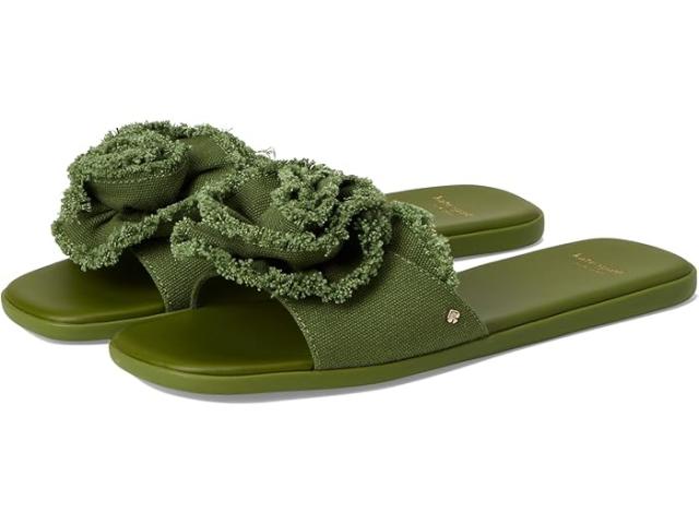 (取寄) ケイトスペード レディース フローリッシュ キャンバス フラッツ サンダル Kate Spade New York women Flourish Canvas Flat Sandal Jungle Vine