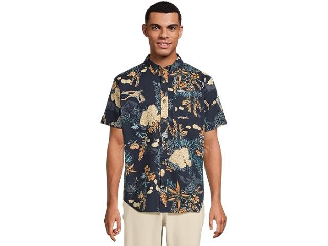 (取寄) コロンビア メンズ ラピッド リバーズ プリンテッド ショート スリーブ シャツ Columbia men Rapid s Printed Short Sleeve Shirt Collegiate Navy Outbacked