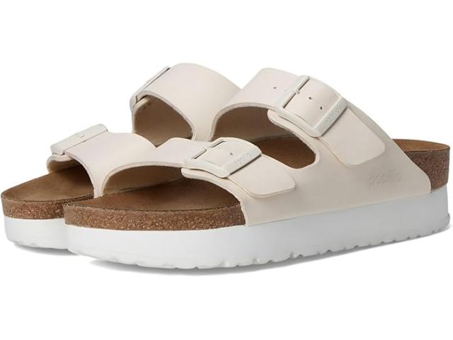 (取寄) ビルケンシュトック レディース パピリオ バイ アリゾナ プラットフォーム サンダル - ビーガン Birkenstock women Papillio by Arizona Platform Sandal - Vegan Eggshell
