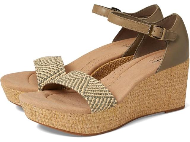 (取寄) クラークス レディース ロゼ イーズ Clarks women Rose Ease Olive Leather