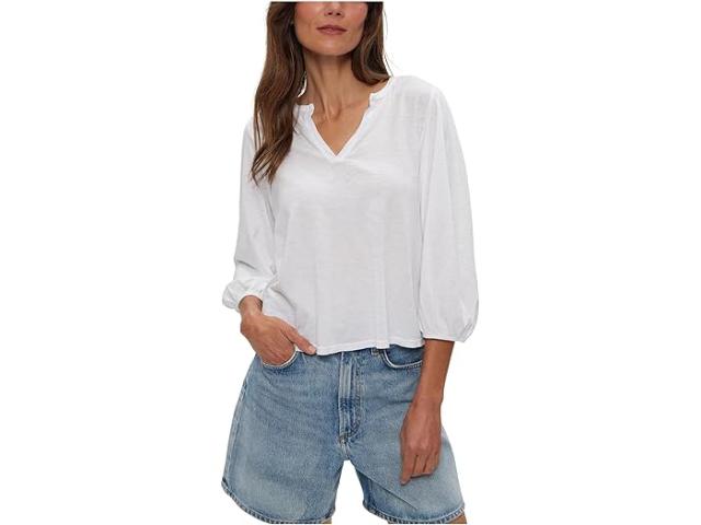 (取寄) マイケル スターズ レディース ギャビ パフ スリーブ トップ Michael Stars women Gabi Puff Sleeve Top White