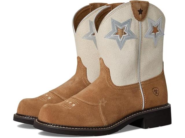 (取寄) アリアット レディース ファットベビー ヘリテージ スター ウェスタン ブーツ Ariat women Fatbaby Heritage Star Western Boots Dark Tan Suede