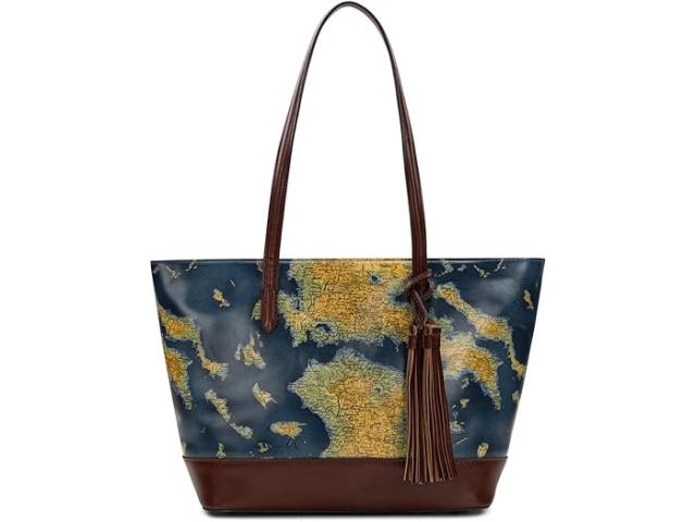 (取寄) パトリシア ナッシュ レディース トート W/ タッセル Patricia Nash women Verzi Tote W/ Tassel Greek Map 932