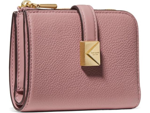 (取寄) ケイトスペード レディース トライベッカ ペブルド レザー スモール コンパクト ウォレット Kate Spade New York women Tribeca Pebbled Leather Small Compact Wallet Dusk Rose