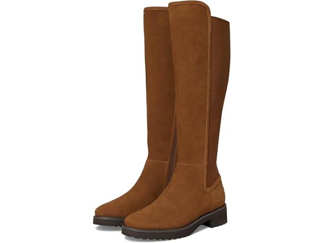 (取寄) コールハーン レディース リンドン ウォータープルーフ トール エクエストリアン ブーツ Cole Haan women Lyndon Waterproof Tall Equestrian Boots Tobacco Suede Waterproof