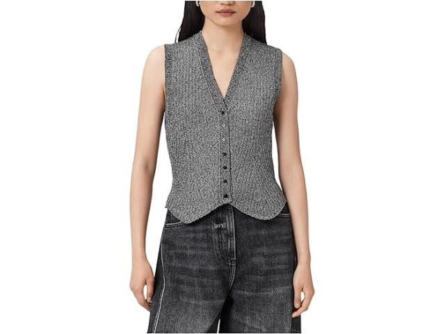 (取寄) オールセインツ レディース クルス シャイン ウェストコート AllSaints women Cruz Shine Waistcoat llic Silver