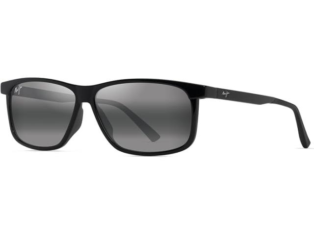 (取寄) マウイ ジム メンズ プラーマ Maui Jim men Pulama Shiny Black/Neutral Grey Polarized