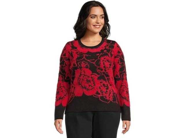 (取寄) リバプールロサンゼルス レディース ロング スリーブ クルー ネック セーター Liverpool Los Angeles women Long Sleeve Crew Neck Sweater Black/Red Floral