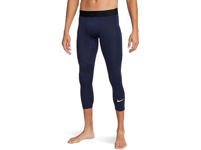 (取寄) ナイキ メンズ プロ ドライ-フィット 3/4 タイツ Nike men Pro Dri-FIT 3/4 Tights Obsidian/White