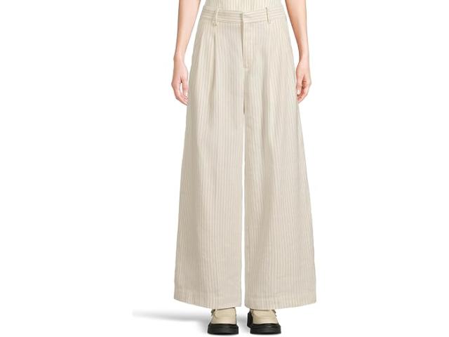 (取寄) メイドウェル レディース スーパーワイド ハーロウ ピンストライプ - コットン ポリエステル Madewell women Superwide Harlow Pinstripe - Cotton Polyester Ivory Black Pinstripe