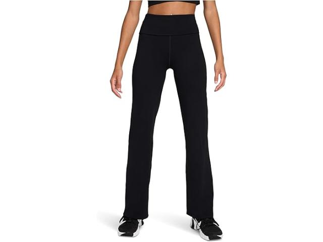(取寄) ナイキ レディース ワン ドライ-フィット ハイウエスト フォールドオーバー パンツ Nike women One Dri-fit High-waisted Fold-over Pants Black