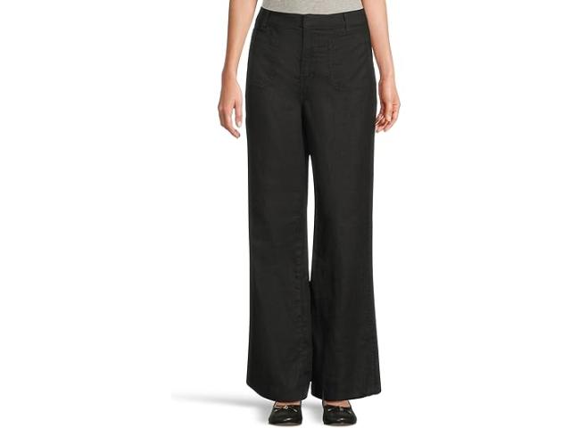 (取寄) メイドウェル レディース パッチ ポケット フレア - 100パーセント リネン Madewell women Patch Pocket Flare - 100% Linen Jet Black