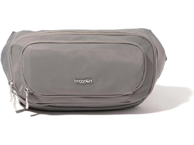 (取寄) バッガリーニ レディース オン ザ ゴー ラージ ベルト バッグ ウェスト パック Baggallini women On The Go Large Belt Bag Waist Pack Steel Grey Twill