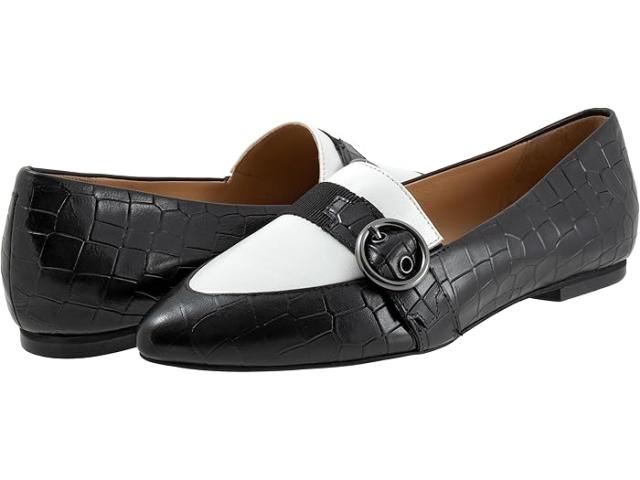 (取寄) トロッターズ レディース エメット Trotters women Emmett Black Croco/White