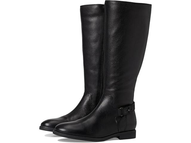 (取寄) バイオニック レディース ロシェル ジップ トール ブーツ VIONIC women Rochelle Zip Tall Boots Black Tumbled Leather Wide Calf