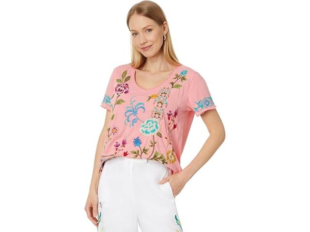 (取寄) ジョニー ワズ レディース シェリ エブリデイ ティー Johnny Was women Sheri Everyday Tee Orange