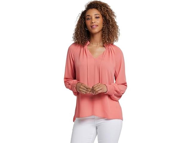 (取寄) エヌワイディージェイ レディース ジェンマ ブラウザ NYDJ women Gemma Blouse Coral Haze
