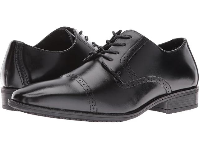 (取寄) ステイシー アダムス メンズ アボット スリップ レジスタント キャップ トゥ オックスフォード Stacy Adams men Stacy Adams Abbott Slip Resistant Cap Toe Oxford Black