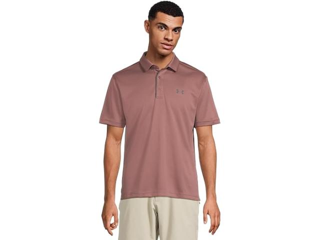 (取寄) アンダーアーマー ゴルフ メンズ テック ポロ Under Armour Golf men Tech Polo Maroon Mist/Pitch Grey