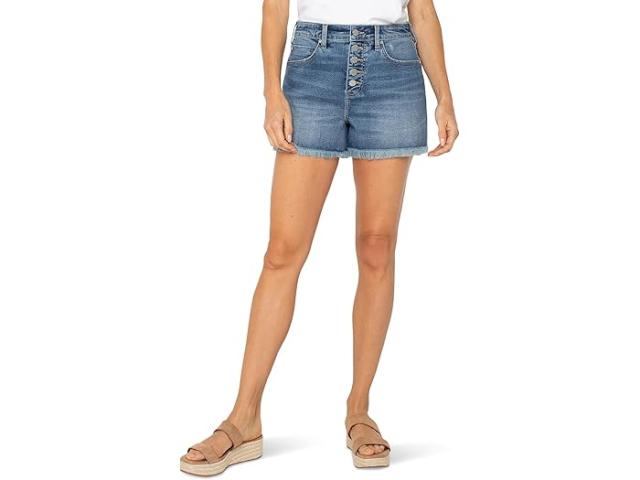 (取寄) リバプールロサンゼルス レディース クリスティン ハイ ライズ A-ライン ショート ウィズ エクスポーズド ボタン アンド フレイ ヘム Liverpool Los Angeles women Christine High Rise A-line Short With Exposed Button & Fray Hem Belford