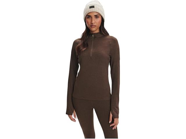 (取寄) バーリー レディース オルウェイズ ウォーム ハーフ ジップ ベースレイヤー— Varley women Always Warm Half Zip Baselayer Deep Chocolate Marl
