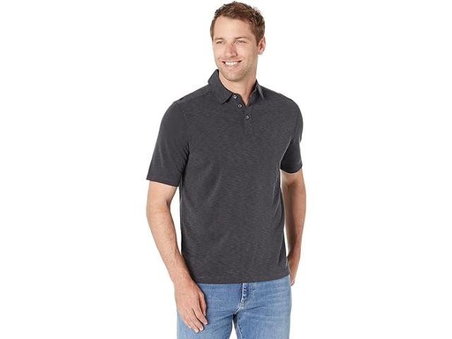 (取寄) ジョンストン&マーフィー メンズ ビンテージ スラブ ポロ Johnston & Murphy men Johnston & Murphy Vintage Slub Polo Black