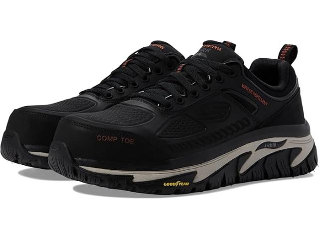(取寄) スケッチャーズ ワーク メンズ アーチ フィット ロード ウォーカー コンプ トゥ SKECHERS Work men Arch Fit Road Walker Comp Toe Black