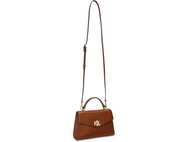 (取寄) ローレン ラルフローレン レディース レザー スモール ファラー サッチェル Lauren Ralph Lauren women Leather Small Farrah Satchel Lauren Tan