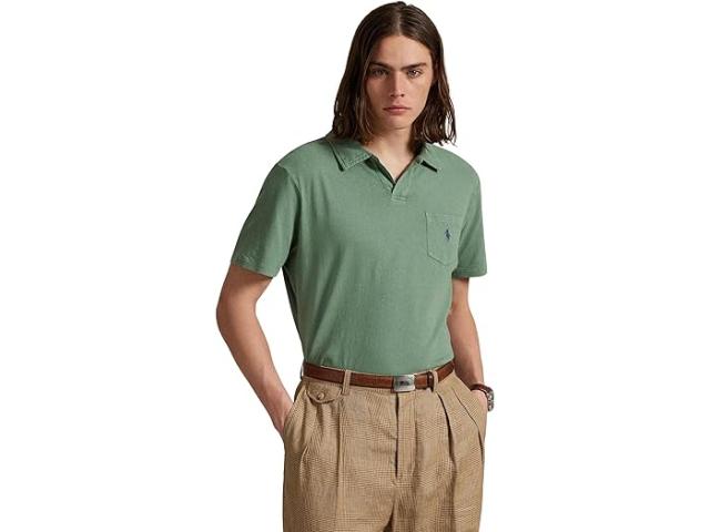 (取寄) ラルフローレン メンズ スタンダード フィット コットン-リネン ポロ シャツ Polo Ralph Lauren men Standard Fit Cotton-linen Polo Shirt Fatigue