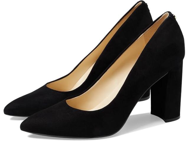 (取寄) ナインウエスト レディース アストリア9x9 ブロック ヒール ポンプ Nine West women Astoria9x9  Block Heel Pump Black Suede