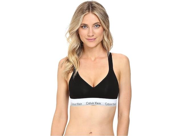 (取寄) カルバンクライン アンダーウェア レディース モダン コットン パッテッド ブラレット   Underwear women   Underwear Modern Cotton Padded Bralette Black