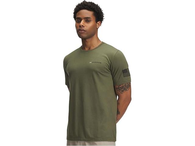 (取寄) アンダーアーマー メンズ フリーダム バナー ショート スリーブ T-シャツ Under Armour men Freedom Banner Short Sleeve T-Shirt Marine OD Green/Black