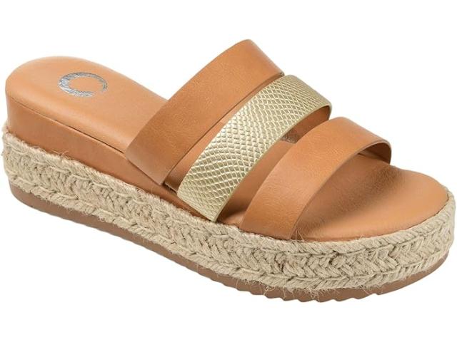(取寄) ジュルネ コレクション レディース コンフォート フォーム ホイッティ サンダル Journee Collection women Comfort Foam Whitty Sandal Tan