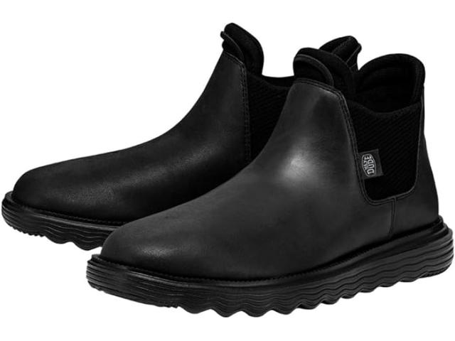 (取寄) ヘイ デュード レディース ブランソン クラフト レザー ブーツ Hey Dude women Branson Craft Leather Boot Black/Black